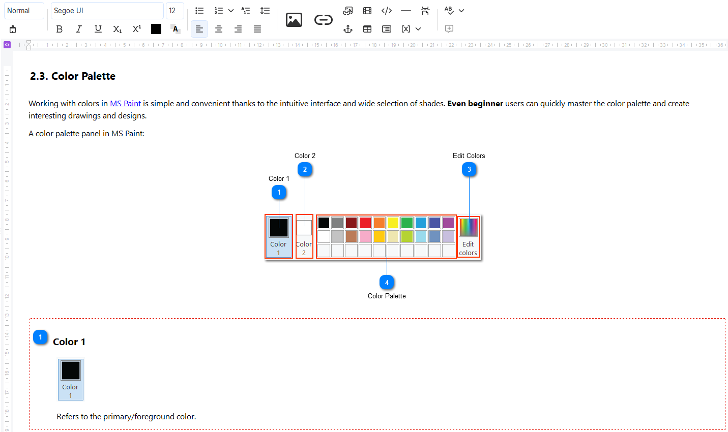Editing text and styles