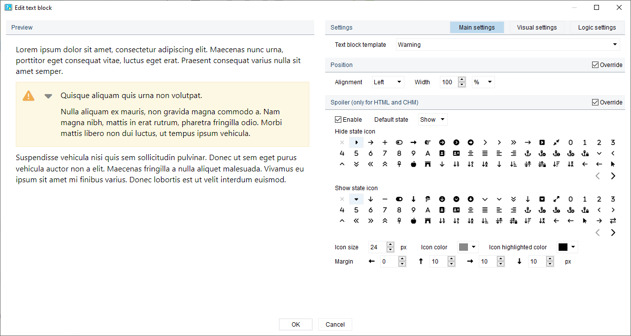 Inserting Text Blocks 5066