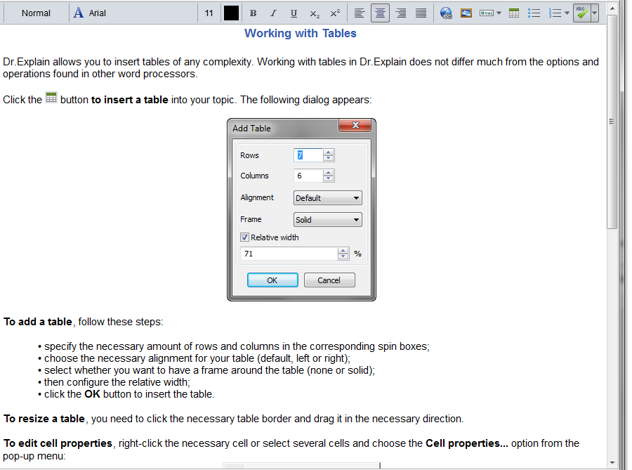 Finestra principale del programma