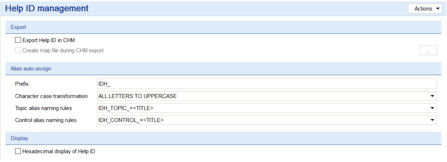 Prise en charge des identifiants d'aide contextuelle - Fonctionnalités ...